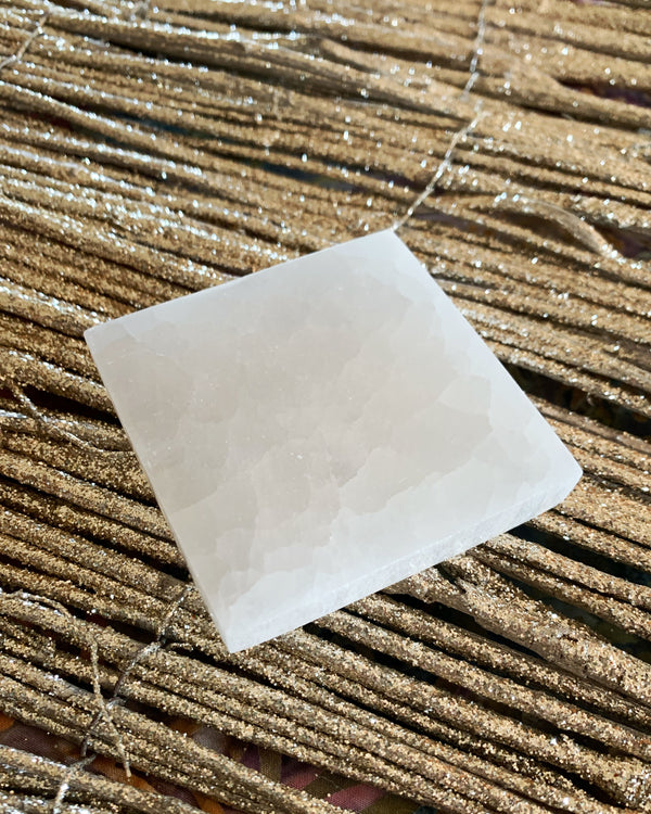 Selenite Square Plate - Holistic Arts